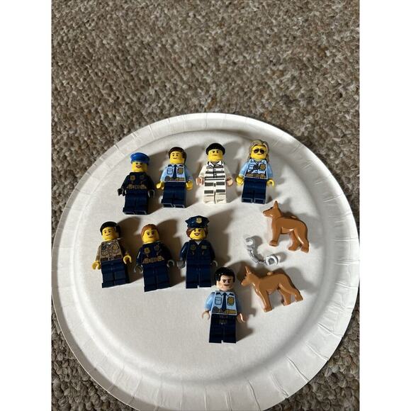 Lego | Toys | Lego Police Officer Minifigure Lot Female K9 Dogs Cuffs ...